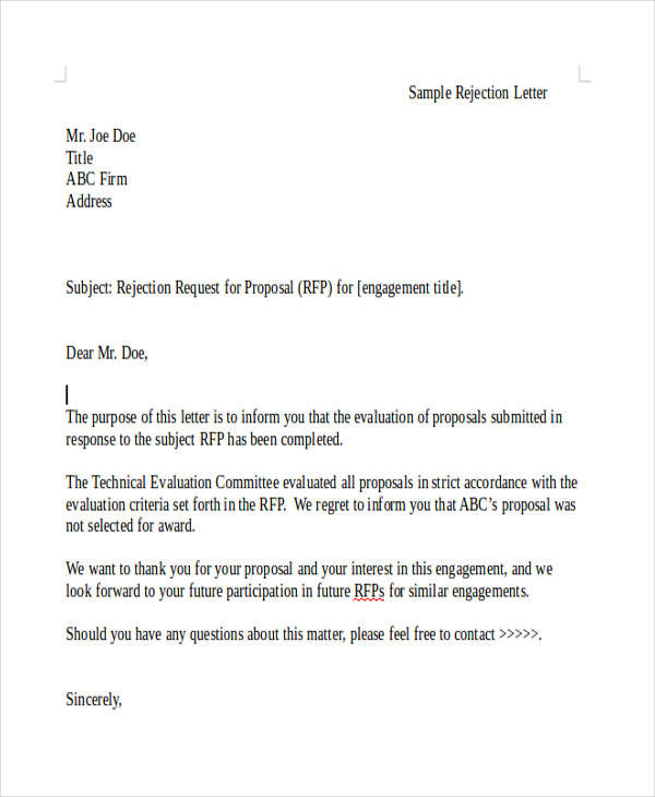 7+ Grant Rejection Letter Templates