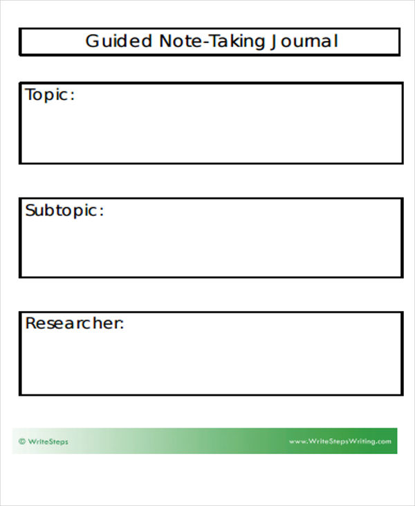 Guided Notes Template Google Docs