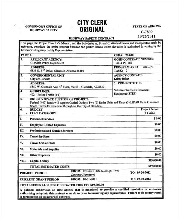 Safety Contract Templates - 9+Free Word, PDF Format Download