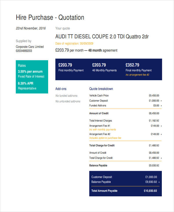 11+ Purchase Quotation Templates - Samples, Examples Format Download