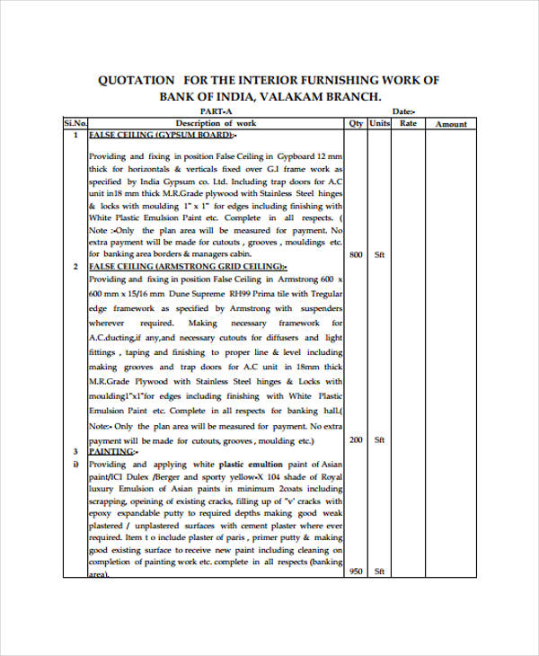 33+ FREE Construction Quotation Templates - AI, PSD, Google docs