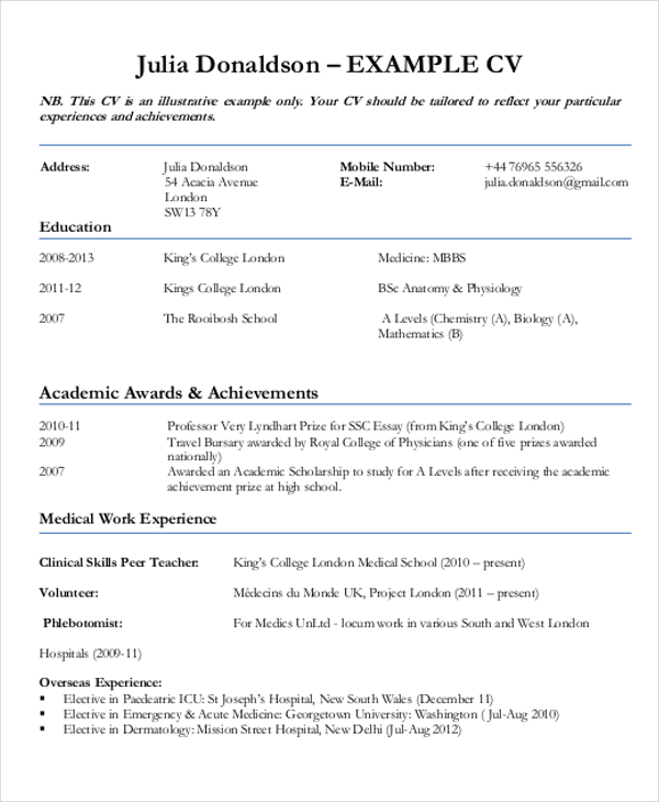 13+ International Curriculum Vitae - Sample, Example Format Download