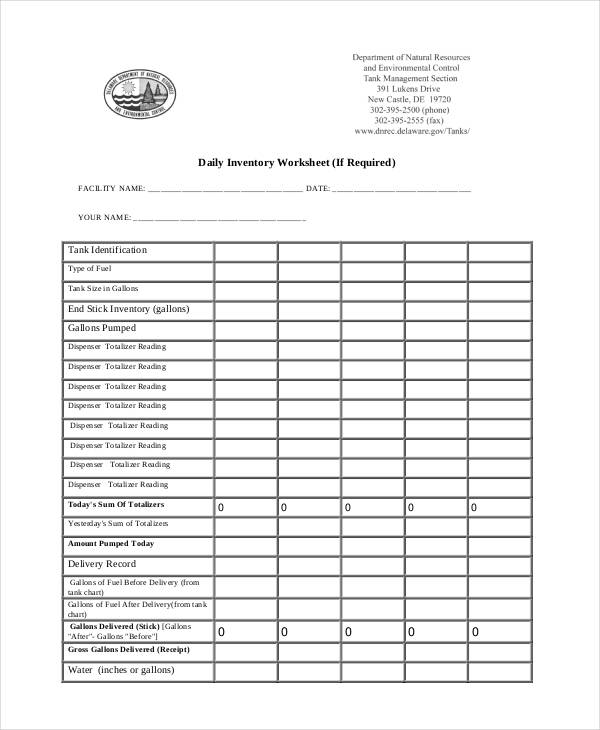 17+ Daily Inventory Templates - Word, PDF