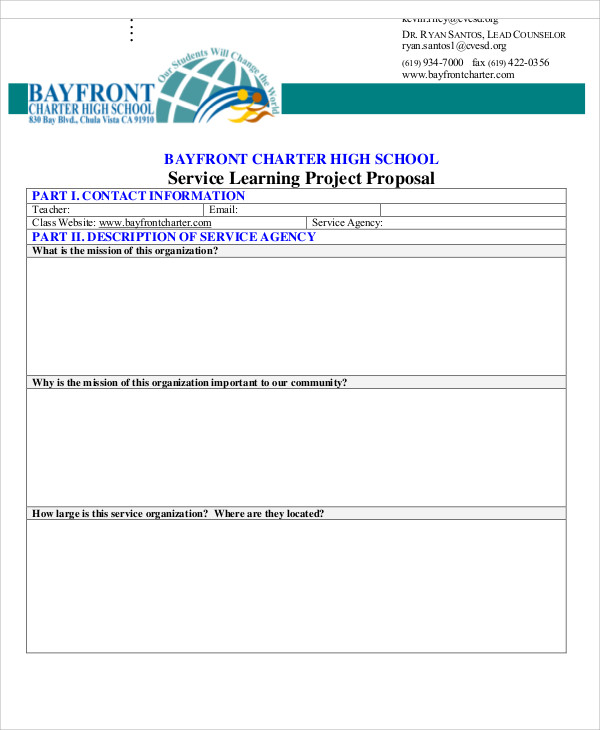 School Project Proposal Template- 16+ Word, PDF Format Download