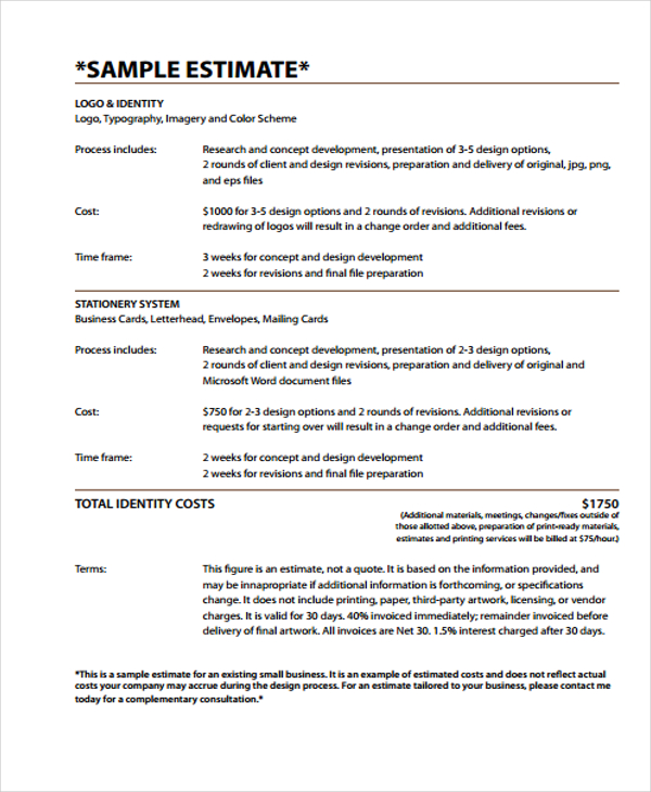 9+ Design Quotation Template -Word, PDF, PSD, Google Docs, Apple Pages