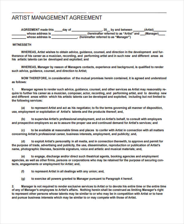 10+ Management Contract Templates - Word, Docs