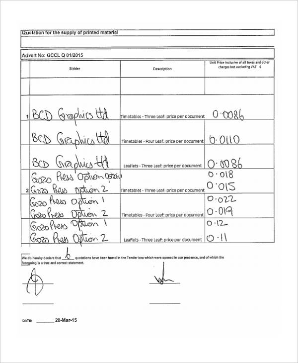 24+ Quotation Formats in PDF | Illustrator | InDesign | MS Excel ...