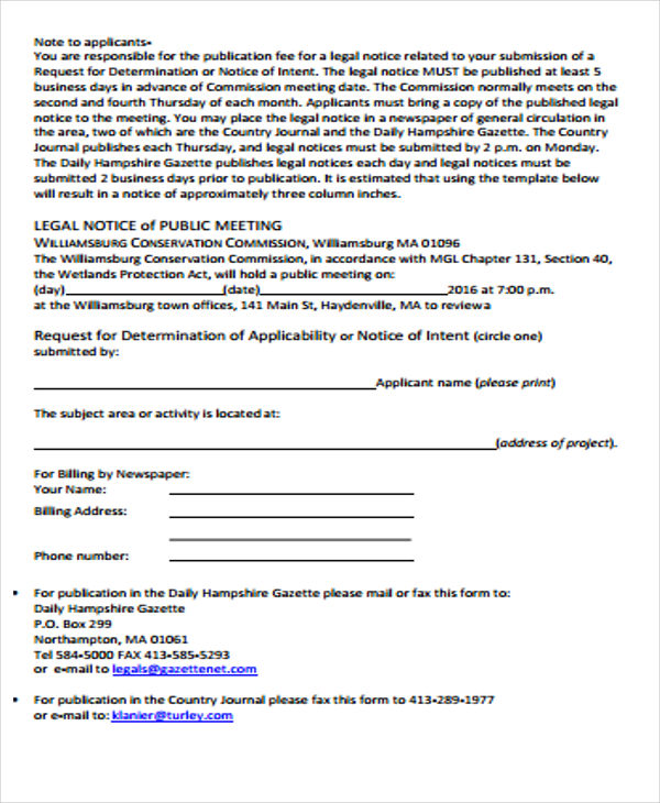 Free 15+ Legal Notice Templates in MS Word | Pages | Google Docs | PDF