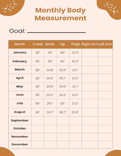 Measurement Chart Templates - 16+ Free Word, PDF Format Download