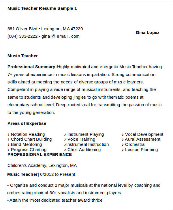 21+ Simple Teacher Resumes in PDF | MS Word | Photoshop | Apple pages ...