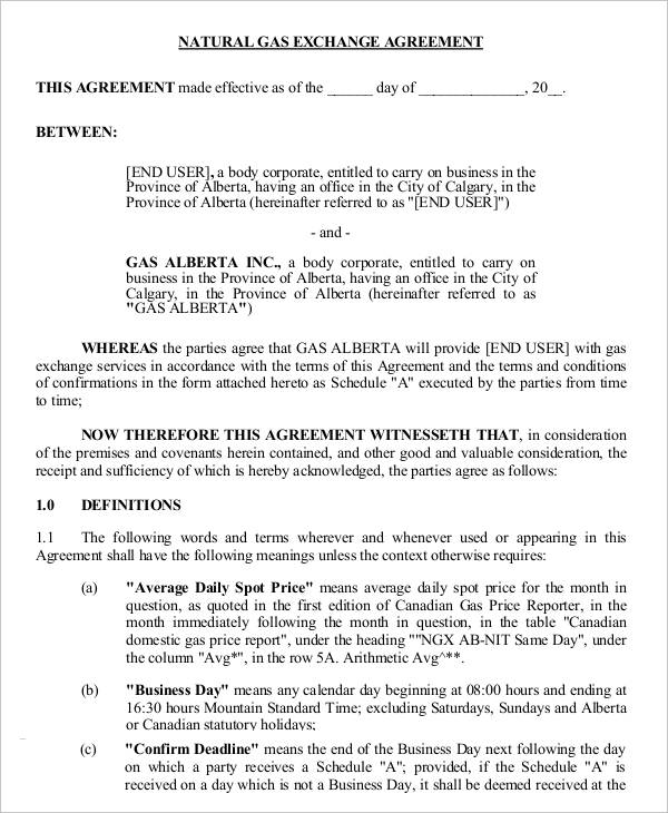 Exchange Agreement Template -15+ Free Word, PDF Format Download