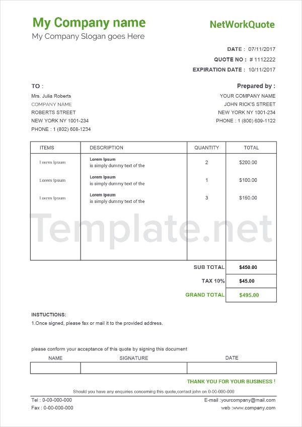 37+ Best Quotation Templates - AI, Google Docs, Apple Pages, Word