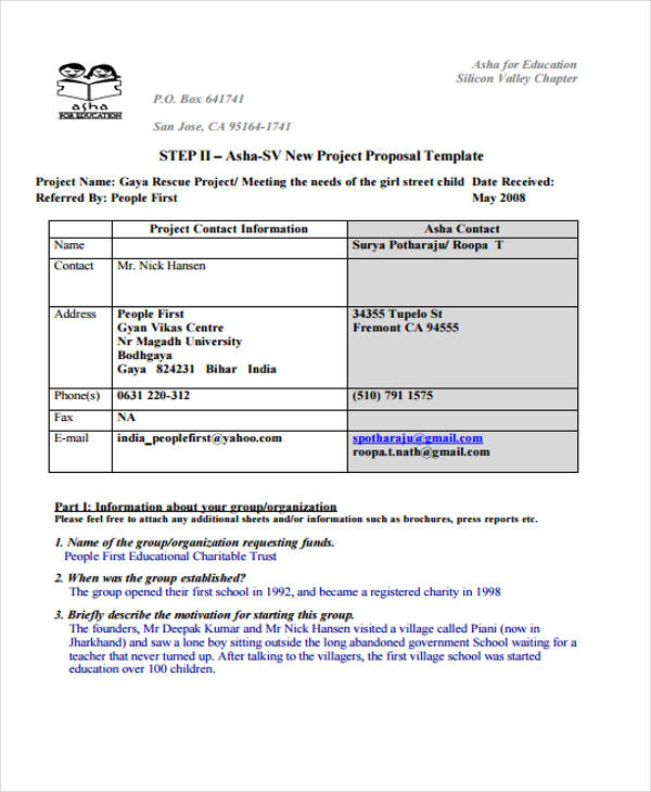 17+ School Project Proposal Templates -Free Word, PDF Format Download