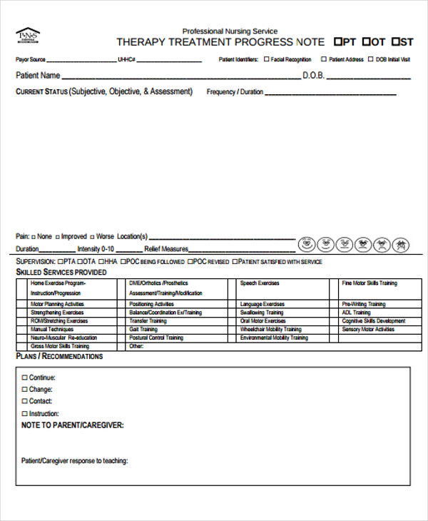 Nursing Note Templates - 9+ Free Word, PDF Format Download