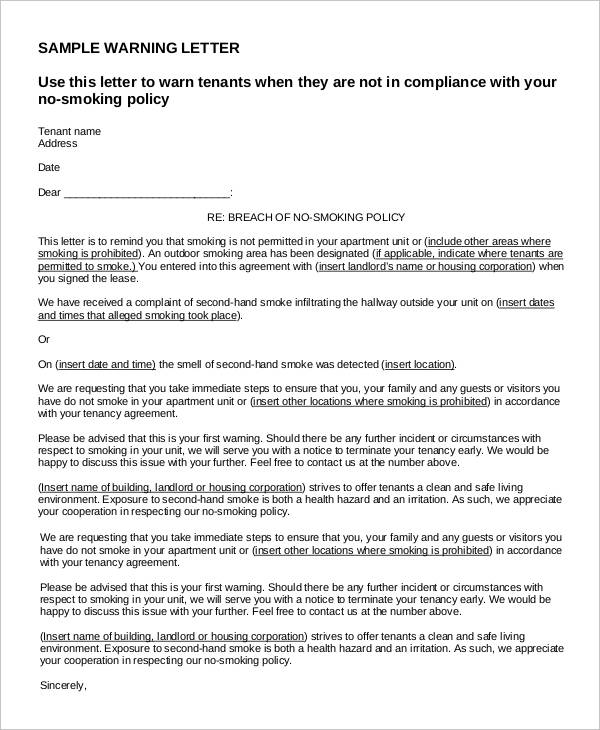 30+ Warning Letter Templates