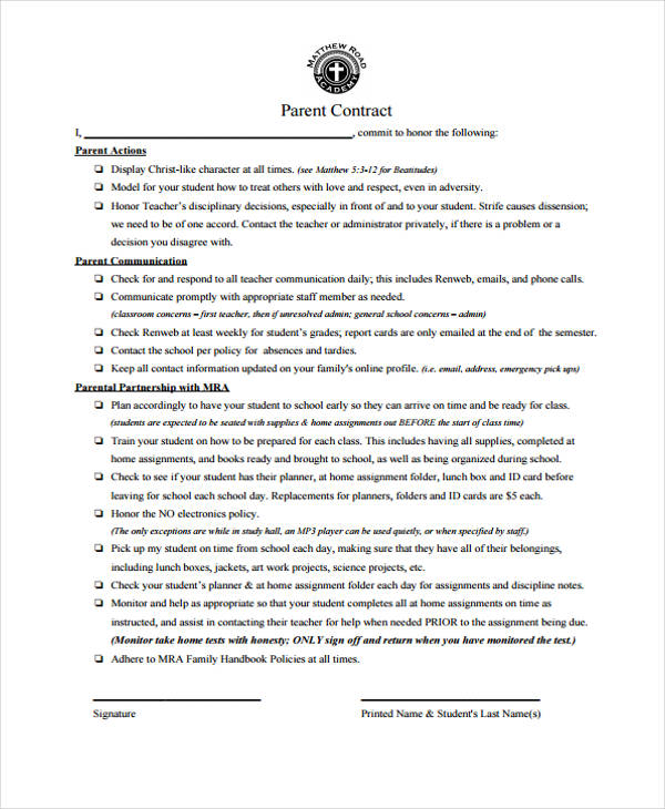 9+ Teacher Contract Templates - Google Docs | MS Word | Apple Pages ...