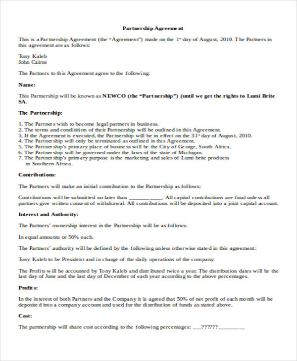 44+ Agreement Templates in Word | Free & Premium Templates