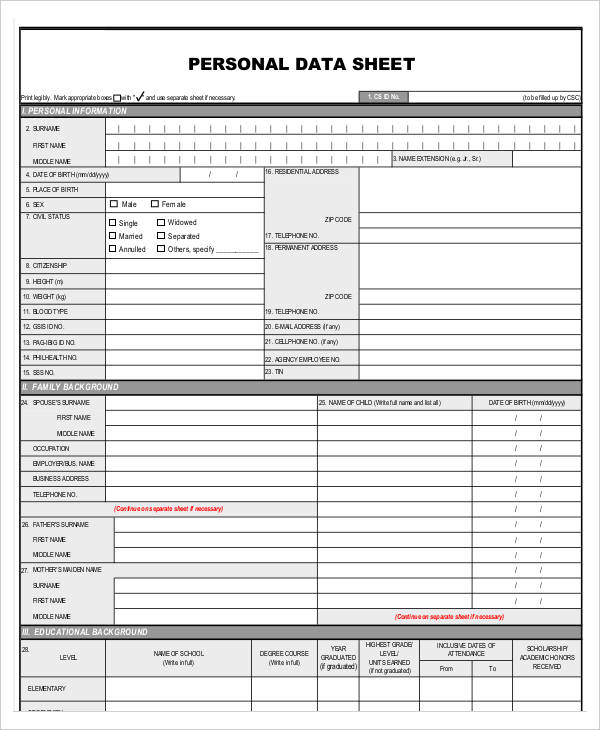 28 Sheet Templates In Word