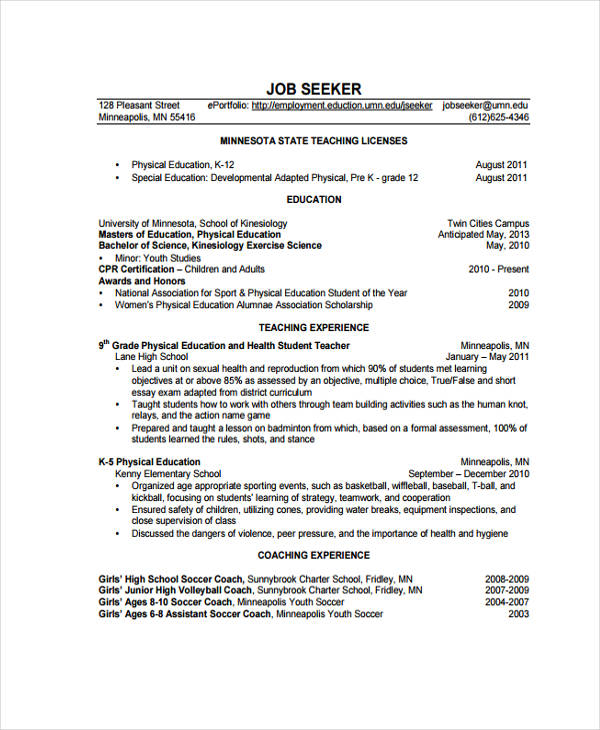 Education Curriculum Vitae Templates - 6+ Free Word, PDF Format ...