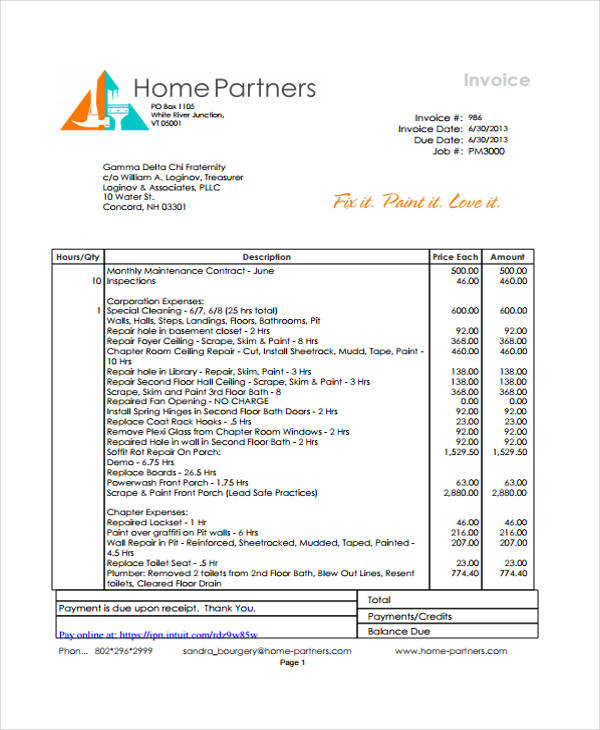 38+ Sample Invoice Templates - Word, PDF, Excel