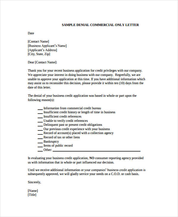 Sample Letter Declining A Re