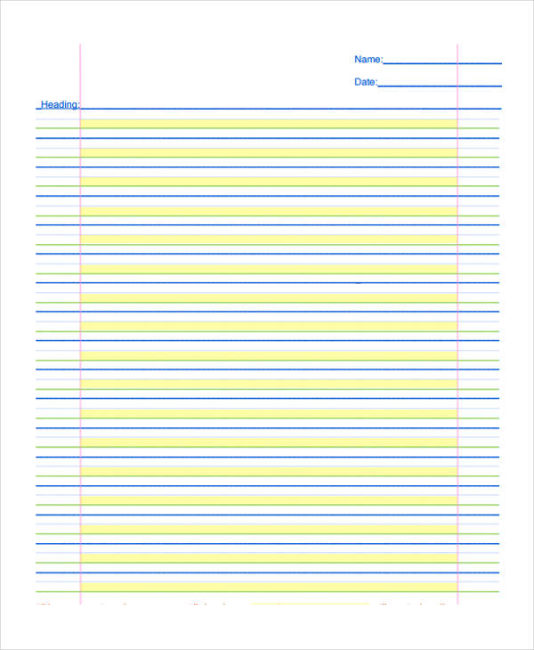 10 Lined Paper Templates - Free Sample, Example, Format Download