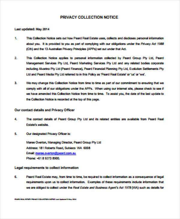 Collection Notice Templates - 10 Free Word, PDF Format Download