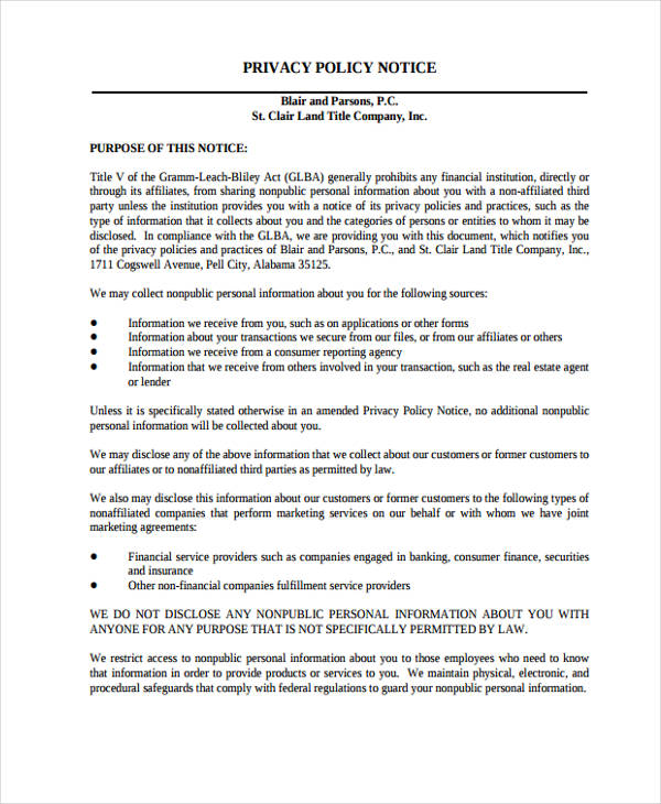 30+ Free Notice Templates