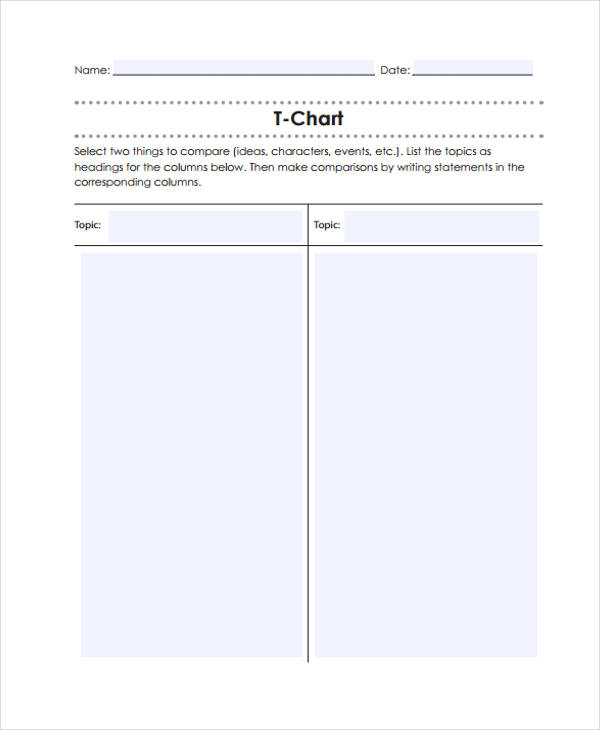 33+ Blank Chart Templates in PDF | Word | Excel | Numbers | Pages ...