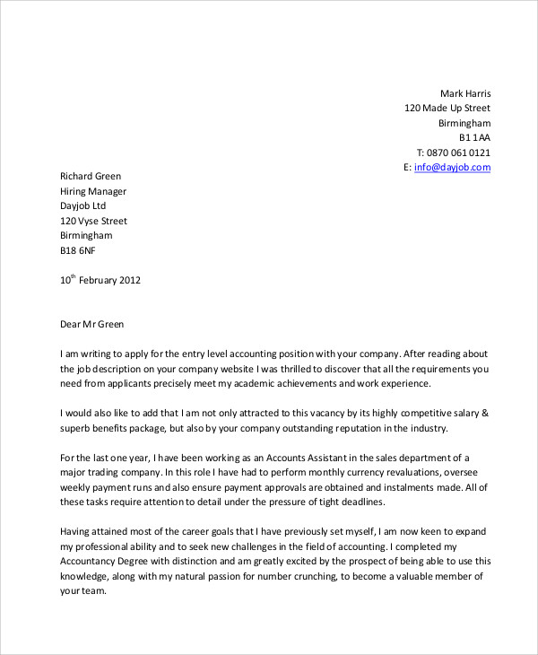 Simple Cover Letter Sample Pdf Download Document Samples