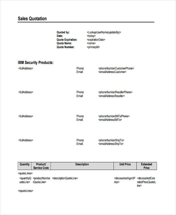 14+ Professional Quotation Templates - PDF, Word