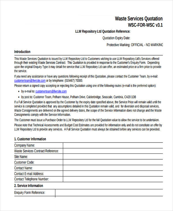 14+ Professional Quotation Templates - PDF, Word