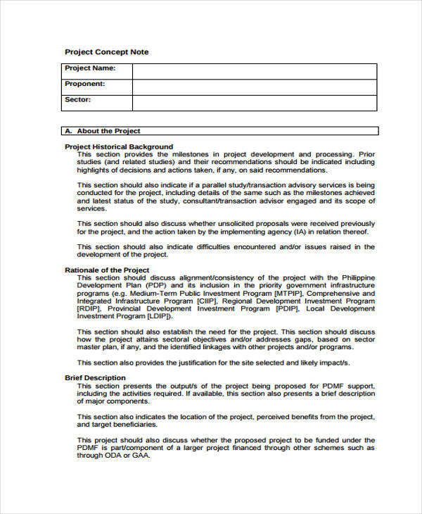 16 Concept Note Templates Sample Example Format Download