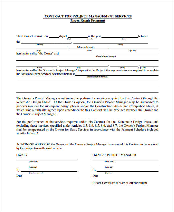 11+ Project Contract Templates - Word, PDF, Google Docs, Pages