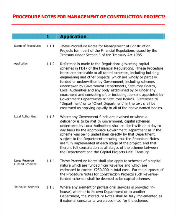 7+ Procedure Note Templates - Free Sample, Example Format Download
