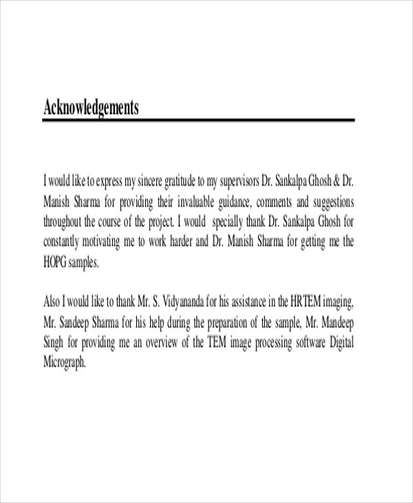  How To Write Acknowledgement For Industrial Training Report 