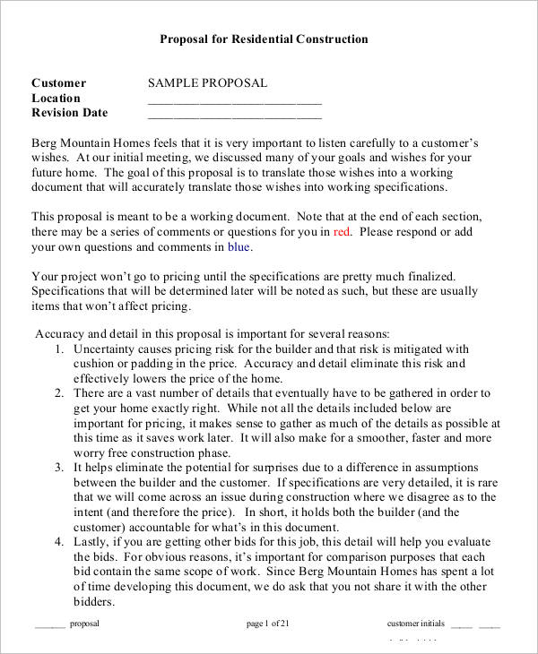 Construction Business Proposal Templates - 10+ Free Word, PDF Format ...