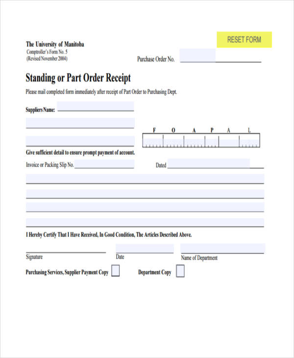 30+ Free Receipt Templates