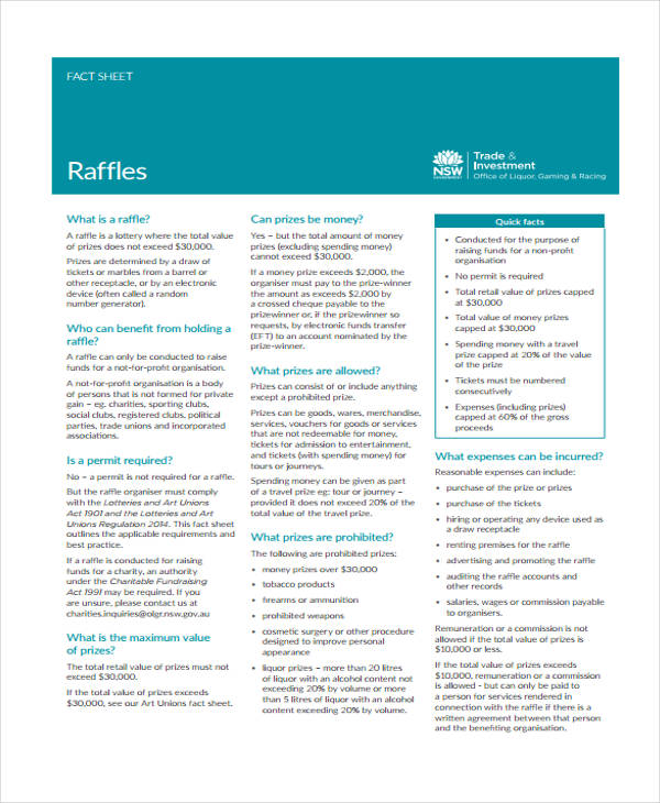 8+ Raffle Sheet Templates - Free Sample, Example Format Download