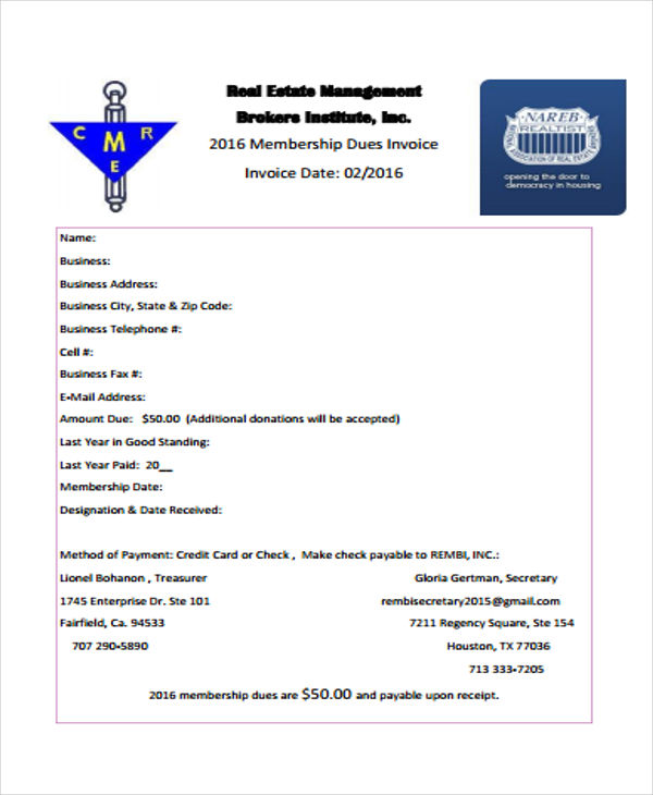 14+ FREE Real Estate Invoice Templates - Word, PDF