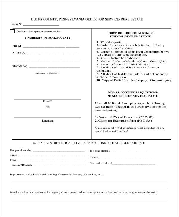 7+ Service Order Templates - Word, PDF