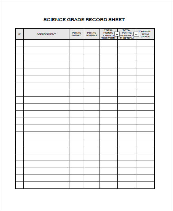 14 Grade Sheet Templates Sample Example Format Download 14 Grade Sheet Templates Sample Example Format Download
