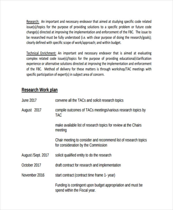 Research Plan Templates - 8+ Free Word, PDF Format Download