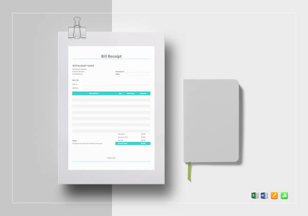 Bill Receipt Template - 14+ Free Word, PDF Format Download