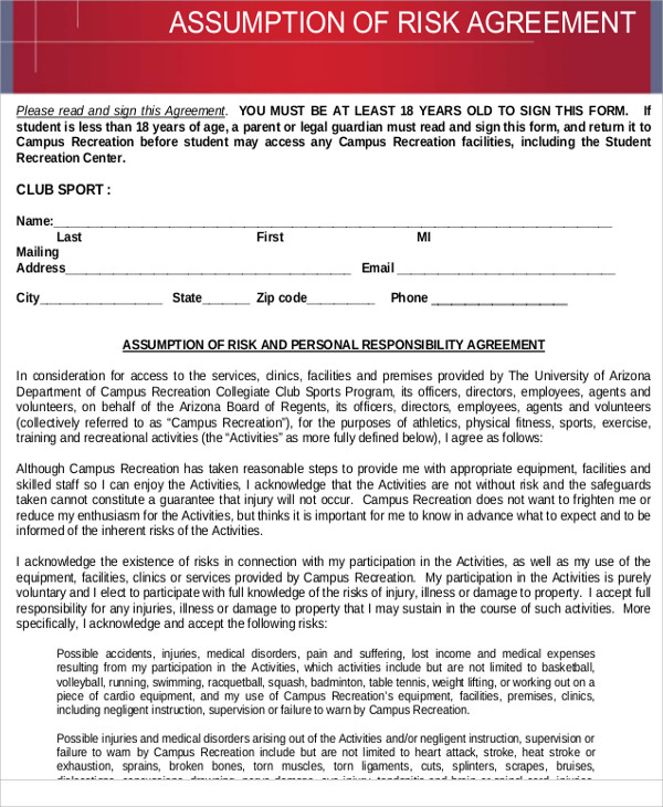Assumption Agreement Templates - 9 Free Word, PDF Format Download