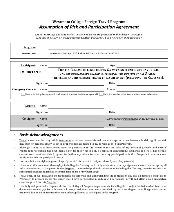 Participation Agreement Template - 10+ Free Word, PDF Format Download