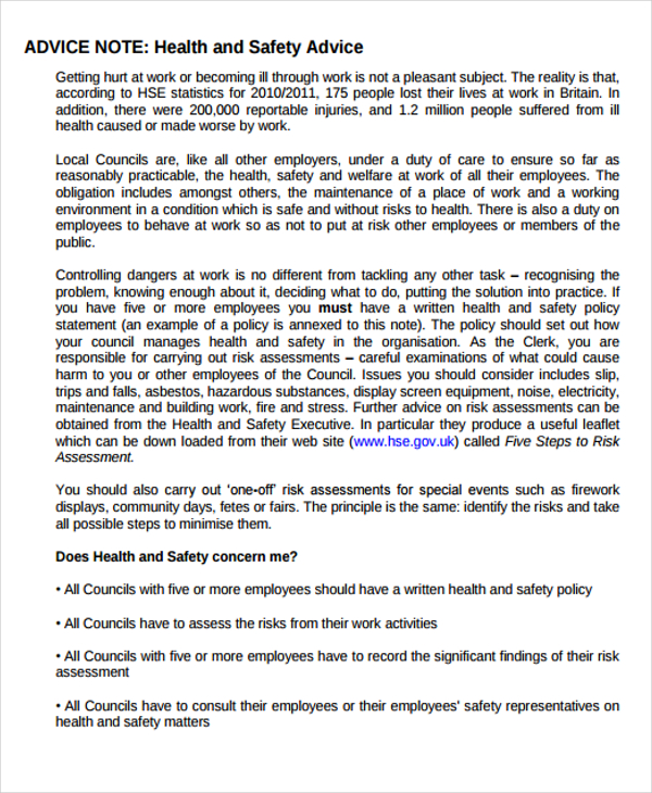 Advice Note Templates - 7+ Free Word, PDF Format Download