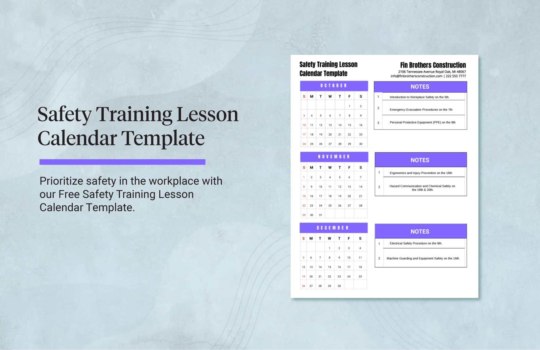 26+ Training Calendar Templates - Sample, Example Format Download