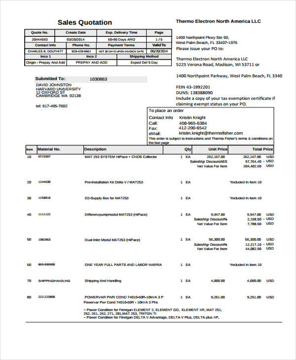 24+ Quotation Formats in PDF | Illustrator | InDesign | MS Excel ...