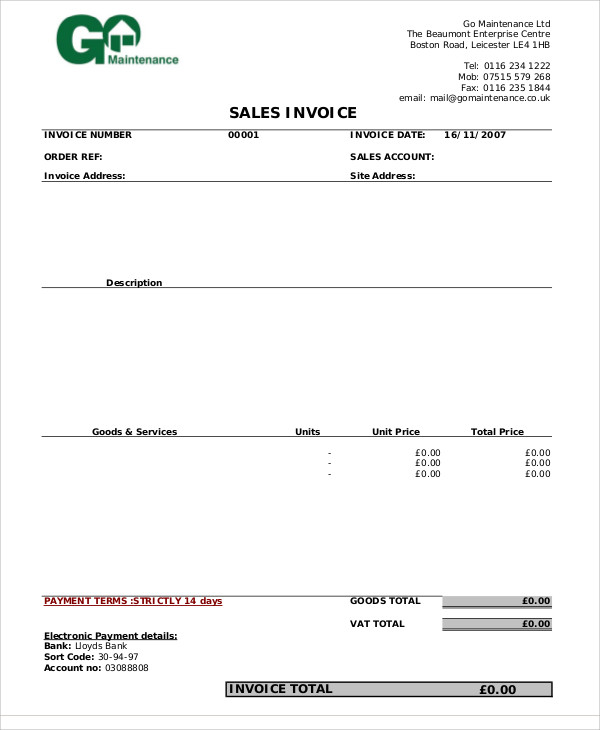 10+ Maintenance Invoice Templates - Free Sample, Example Format Download